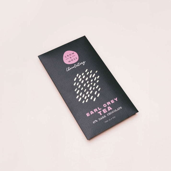 Earl Grey Tea Dark Chocolate Bar 67% – Crow & Moss Chocolate